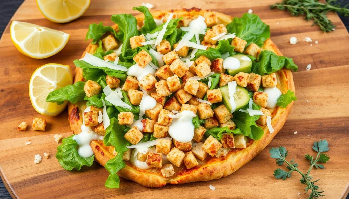 How to Make Chicken Crust Caesar Salad Pizza in Just 30 Minutes